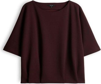 OPUS Sweatshirt mit mattem Glanz Fixierte Falten betonen den modernen Saum