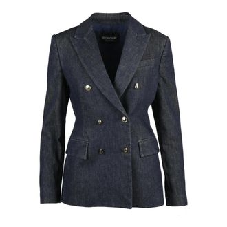 Dondup Giacca Denim Doppiopetto - Femme - Vestes - Bleu - Taille: 40 FR