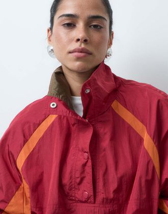 Asos veste de surv&ecirc;tement color block rouge