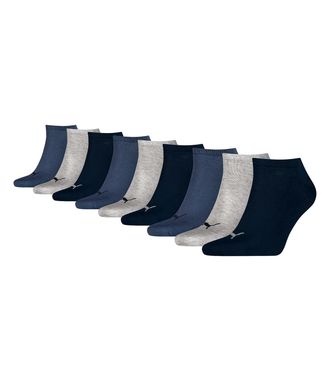 Puma unisex Sneaker Socken Kurzsocken Sportsocken 261080001 9 Paar, Farbe:Mehrfarbig, Menge:9 Paar (3 x 3er Pack), Größe:43-46, Artikel:-532 navy/grey/nigh