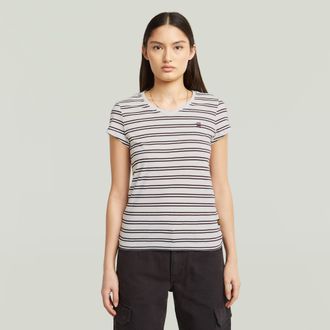 G-Star Stripe Eyben Slim V T-Shirt 2.0 - Mehrfarbig - Damen