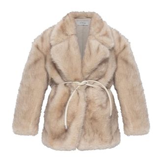 Sportmax Femme, Vestes, Beige, Taille: 36 FR Faux Fur & Shearling Vestes
