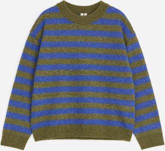 Arket Pullover Aus Wolle Und Alpakawolle -Gr&uuml;n