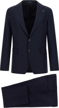 Tagliatore Knielanges Kleid - Blau