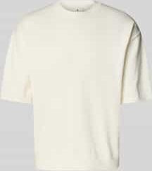 Jack & Jones T-Shirt in Strick-Optik mit gerippten Abschl&uuml;ssen