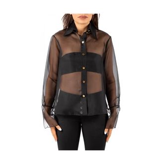Elisabetta Franchi Damen, Blusen & Hemden, Schwarzk, LGr&ouml;&szlig;e