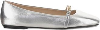 Pinko Pointed Toe Flats With Metallic Silver Finish And - Gr. 36 (EU) - in Silber
