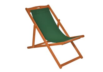 Generic Rattanland | Liegestuhl Holz Premium Viking Strandliege, Gartenliege, Balkonliege aus Buchenholz in h&ouml;chster Qualit&auml;t (gr&uuml;n 109,5 x 54,6 x 64-84 cm)