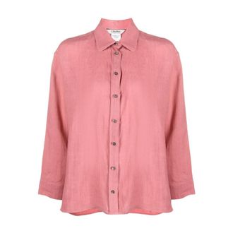 Max Mara Leinenhemd - - Blouses & Shirts - Damen - Rot - 2XS