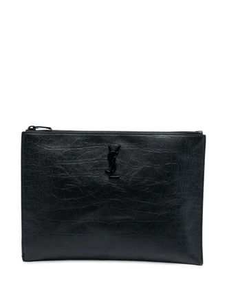Saint Laurent pochette Monogram iPad Case (2017) - Noir