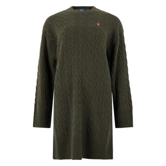 Polo Ralph Lauren Robe en Laine et Cachemire - Femme - Robes - Vert - Taille: 38 FR