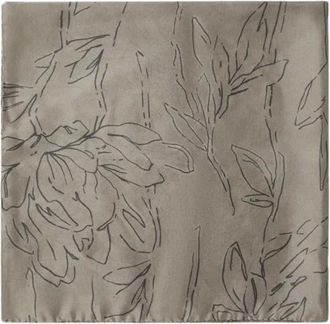 Brunello Cucinelli Femme, Accessoires, Beige, Taille: ONE Size Printed Silk Scarf