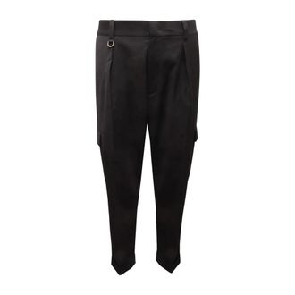 Paolo Pecora 25Ec1M0 Pantalon en Laine M&eacute;lang&eacute;e - Homme - Pantalons - Noir - Taille: 2XL