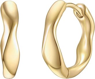 Glanzst&uuml;cke M&uuml;nchen Ohrringe - Sterling Silber Creolen - Gr. unisize - in Gold - f&uuml;r Damen