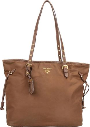 Prada Crossbody Bags - Prada Brown Nylon Shopper Bag - Gr. unisize - in Bunt - f&uuml;r Damen