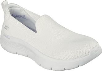 Skechers Femme GO Walk Flex Bright Summer Baskets, White Textile/Trim, 42.5 EU