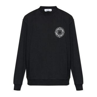 Stone Island Homme, Sweatshirts et sweats &agrave; capuche, Noir, Taille: XL SweaT-shirt avec logo imprim&eacute;