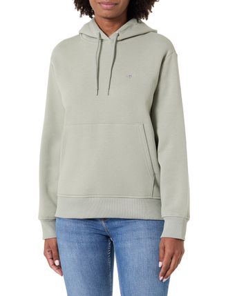 GANT Damen Shield Hoodie Kapuzenpullover, Faded SAGE, XL