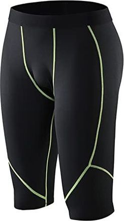Generic Pantalon de compression athl&eacute;tique 3/4 pour homme - Performance sportive - Collant de course &agrave; pied - Legging athl&eacute;tique pour yoga et gym - Petite cou