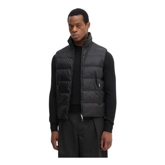 A|X Armani Exchange Doudoune sans manches brillante logo all-over - Homme - Vestes - Noir - Taille: 2XL