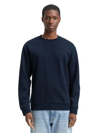 Tom Tailor Herren 1049014 Sweatshirt Mit Logo-Badge, 10668 - Sky Captain Blue, M EU