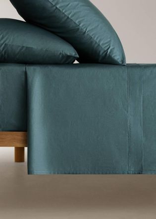 Mango Drap-housse percale de coton 200 fils lit 200 cm vert - Home - Lit 200 cm - MANGO HOME