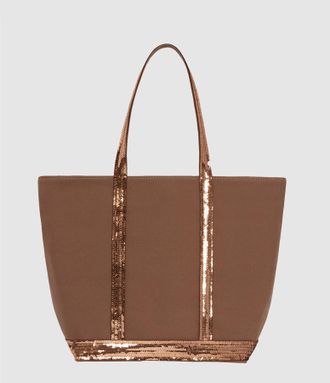 Vanessa Bruno Cabas M Zipp&eacute; en Toile Muscade