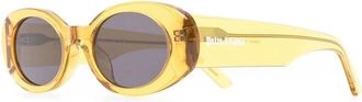 Palm Angels Femme, Accessoires, Jaune, Taille: ONE Size Spirit Oval Lunettes de soleil