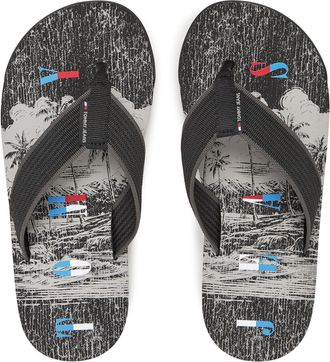 Tommy Jeans Zehentrenner Tommy Jeans Tjm Elevated Beach Sandal EM0EM01561 Schwarz
