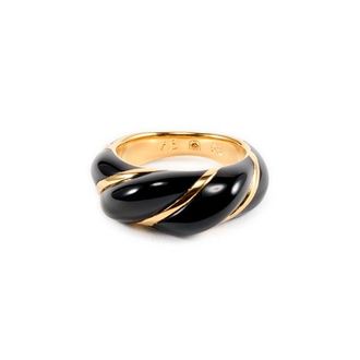 Aur&eacute;lie Bidermann Bague torsad&eacute;e Diana en laiton et plaqu&eacute; or