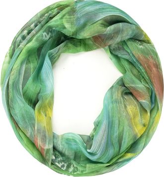 Glamexx24 Loop Schlauchschal für Damen, Farbverlauf Sommer Loop Rundschal Leichter Verlauf Regenbogen Sommerlicher Schal