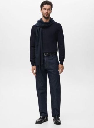 Mango Pull col cheminée 100 % laine mérinos bleu marine - Homme - XXL - MANGO MAN