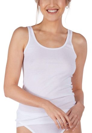 Huber Damen Huber Damen Achselshirt 2er Pack Cotton 2 Pack Extra Fine Unterhemd, Wei&Atilde;Y, 42 EU