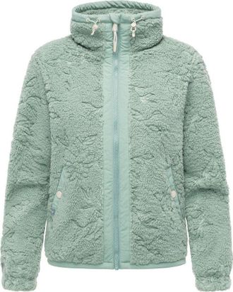 Ragwear Pl&uuml;schjacke Nordicka II Sportliche Teddy-Fleecejacke mit verstellbarem Kragen