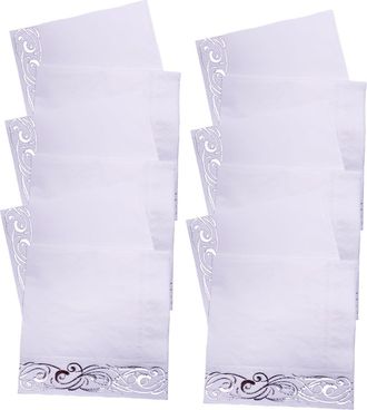 SOLUSTRE 50 St&uuml;ck Einweg Servietten Lagig Extra Silber Hochzeit Party Geburtstagsfest Festliche Tischdekoration Praktisch und Saugstark f&uuml;r Bankette und Feierl