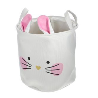 Pretyzoom Karton Aufbewahrungskorb Aus Canvas Mit Niedlichem Hasen-design Faltbarer W&auml;schekorb F&uuml;r Kinderzimmer Wohnzimmer Und Badezimmer F&uuml;r Spielzeug Und Klei