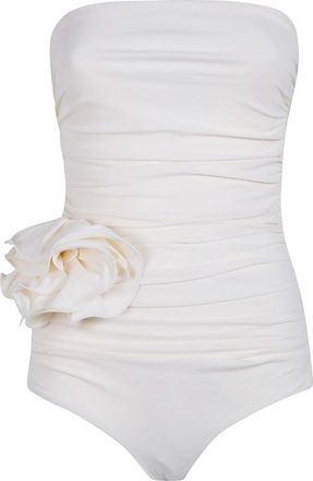 Magda Butrym Femme, Maillots de bain, Beige, Taille: 34 FR Maillot de bain une pi&egrave;ce avec fleur &agrave; la taille