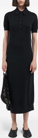 Maria McManus robe mi-longue à col polo - Noir