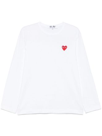 Comme Des Garçons T-Shirt mit Herz-Patch - Weiß