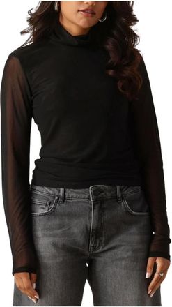Notre-V Mesh Top in Schwarz - - Tops - Damen - Schwarzk - XS