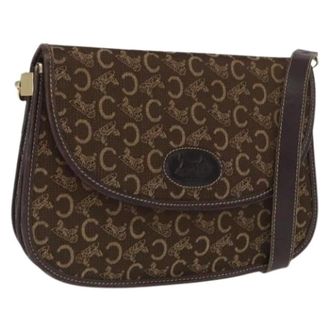 Celine Sac bandouli&egrave;re vintage en toile Pre-owned - Femme - Pre-owned - Brun - Taille: ONE Size