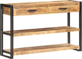 vidaXL vidaXL Buffet 120x30x75 cm Bois de manguier massif brut