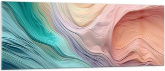 Arttor Panorama Bilder auf Glas Pastelle Abstraktion Textur Glasbild 140x50cm Wandbilder Dekoration Wohnzimmer Schlafzimmer K&uuml;che Gro&szlig; XXL Wanddeko Bild im G