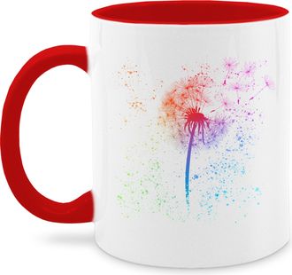 Shirtracer Tasse Tassen 325ml - Blumen & Pflanzen - Regenbogen Pusteblume Geschenk Rainbow L&ouml;wenzahn Pride Geschenke LGBTQ I - 325 ml - Rot