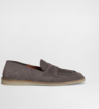 Dolce & Gabbana Reversed Calfskin Slipper - Mann Driver Und Mokassins Grey 44.5