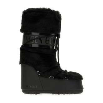 Moon Boot Icon Faux Fur Boot - Homme - Chaussures - Noir - Taille: 35 EU