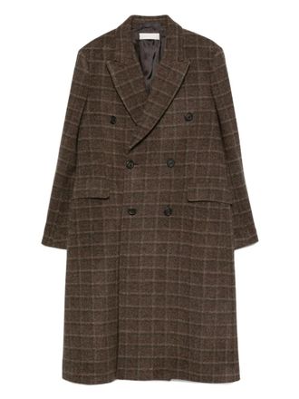 Our Legacy manteau croisé à carreaux - Marron