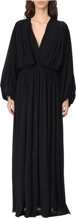 Philosophy di Lorenzo Serafini Femme, Robes, Noir, Taille: 36 FR Robe en tulle stretch