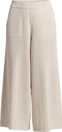 PESERICO Femme, Pantalons, Beige, Taille: 44 FR Pantalon Large &Eacute;court&eacute;