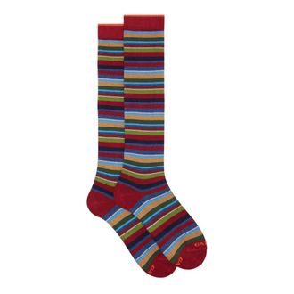 Gallo Gallo - Chaussettes Longues &agrave; Micro-Rayures Multicolores - Homme - Accessoires - Multicolore - Taille: ONE Size